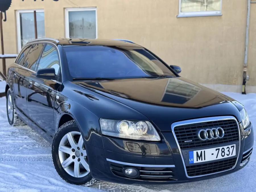 Black Audi A6 2007 in Riga, with an engine capacity of 3.00 L and mileage of 350 thousand km for 3490 €, photo 1 on AUTOMOTO.COM.LV