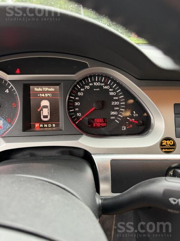 Melns Audi A6 2007 Jelgava, ar dzinēja tilpumu 3.00 L un nobraukumu 379 tūkst. km par 3300 €, foto 8 vietnē AUTOMOTO.COM.LV