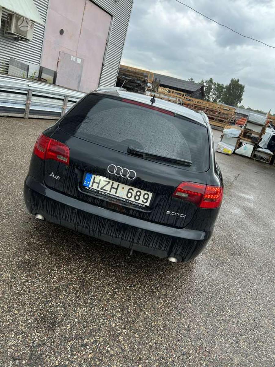 Black Audi A6 2007 in Vilnius, with an engine capacity of 1.97 L and mileage of 395 thousand km for 2200 €, photo 5 on AUTOMOTO.COM.LV