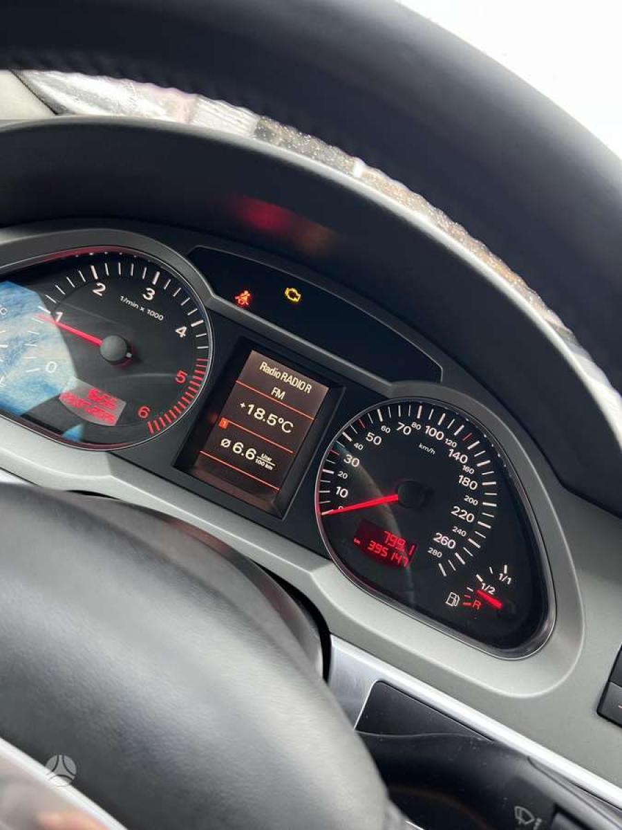 Black Audi A6 2007 in Vilnius, with an engine capacity of 1.97 L and mileage of 395 thousand km for 2200 €, photo 13 on AUTOMOTO.COM.LV
