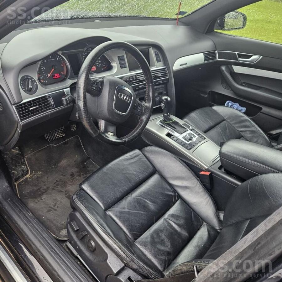 Black Audi A6 2007 in Riga, with an engine capacity of 3.00 L and mileage of 309 thousand km for 5100 €, photo 6 on AUTOMOTO.COM.LV
