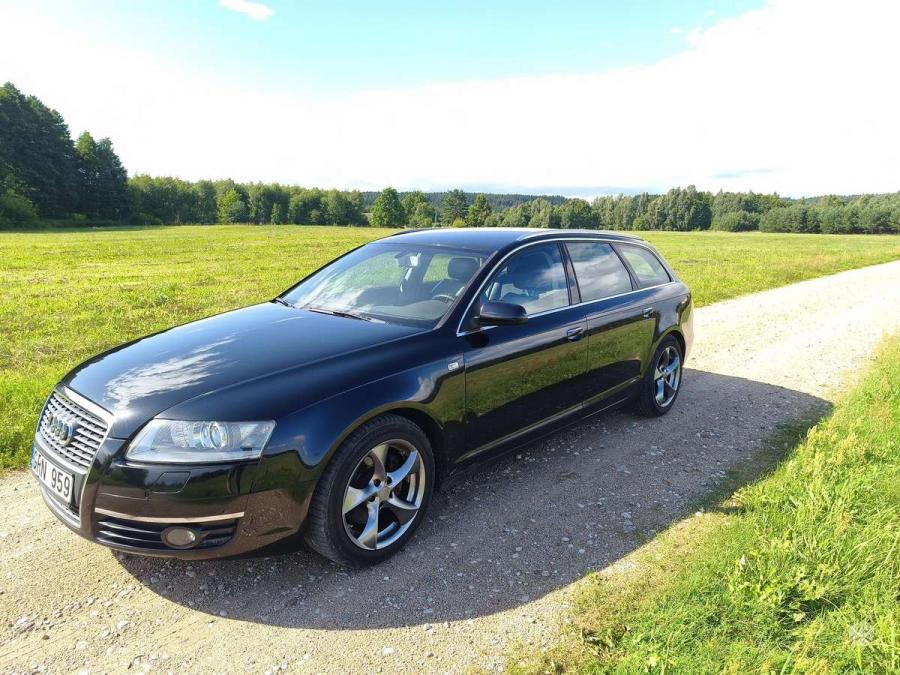 Black Audi A6 2007 in Druskininkai, with an engine capacity of 1.97 L and mileage of 335 thousand km for 2500 €, photo 1 on AUTOMOTO.COM.LV