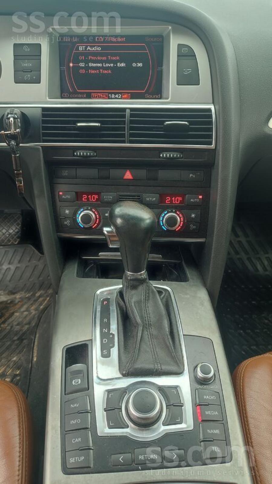 Melns Audi A6 2007 Ogre, ar dzinēja tilpumu 3.00 L un nobraukumu 345 tūkst. km par 2999 €, foto 8 vietnē AUTOMOTO.COM.LV