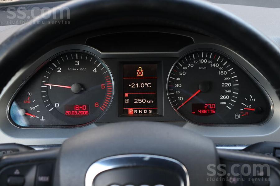 Black Audi A6 2007 in Valmiera, with an engine capacity of 2.00 L and mileage of 439 thousand km for 1990 €, photo 20 on AUTOMOTO.COM.LV