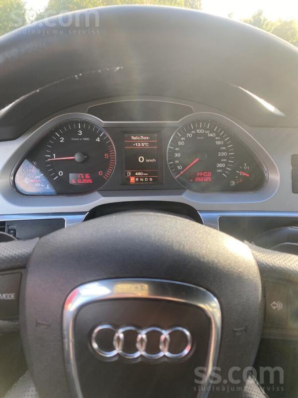 Audi A6 2007 Liepāja vietnē Melns Audi A6 2007 Liepāja, ar dzinēja tilpumu 3.00 L un nobraukumu 260 tūkst. km par 4000 €, foto 6 vietnē AUTOMOTO.COM.LV