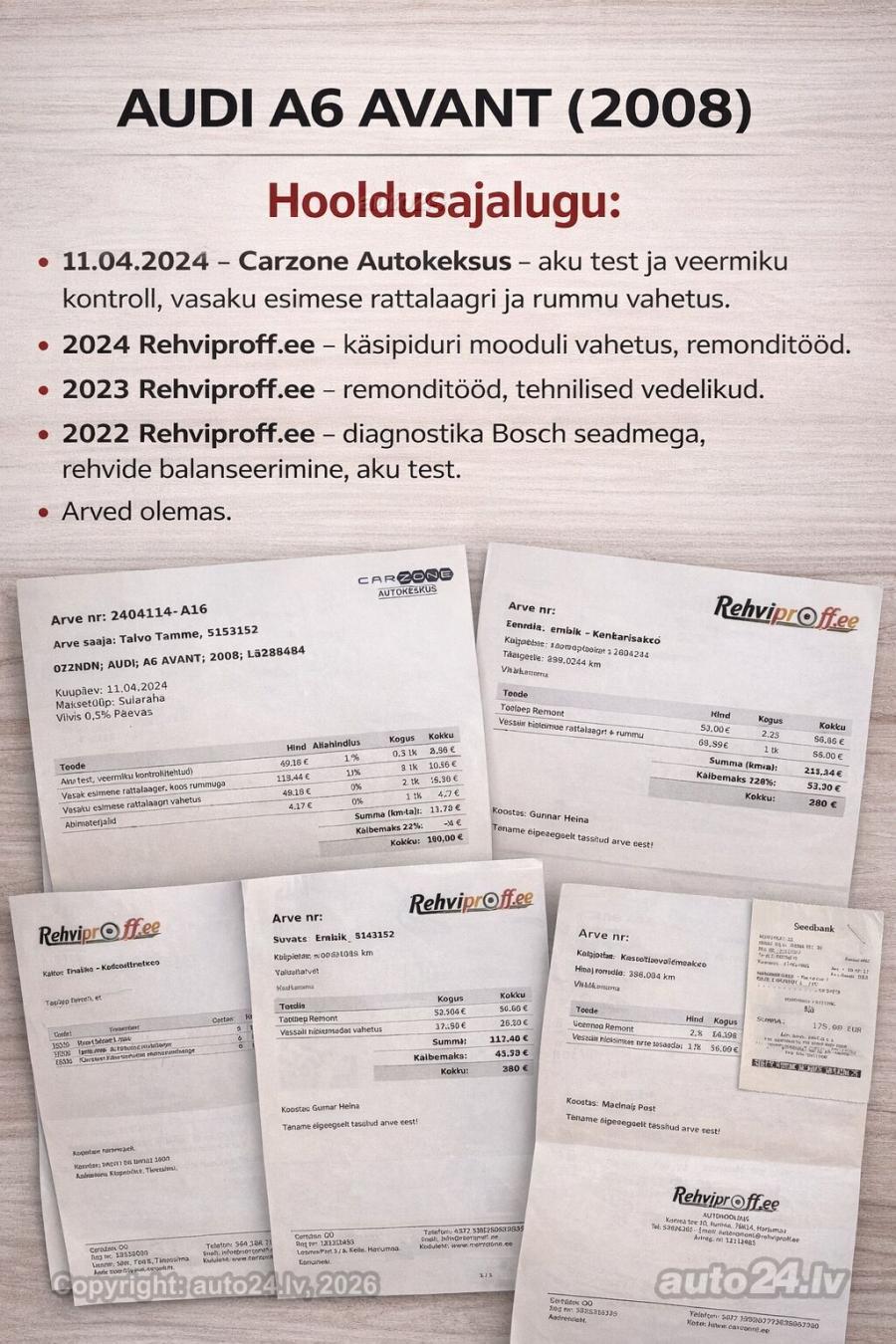 Черный Ауди А6 2008 в Таллин, объемом двигателя 3.00 л и пробегом 317 тыс. км за 6799 €, фото 29 на AUTOMOTO.COM.LV
