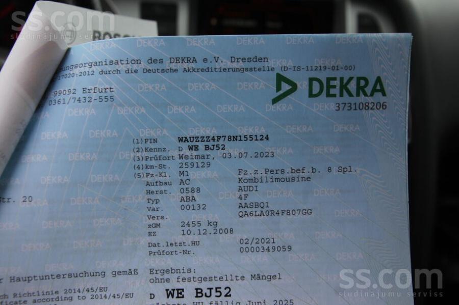 Melns Audi A6 2008 Tukums, ar dzinēja tilpumu 3.00 L un nobraukumu 292 tūkst. km par 4990 €, foto 33 vietnē AUTOMOTO.COM.LV