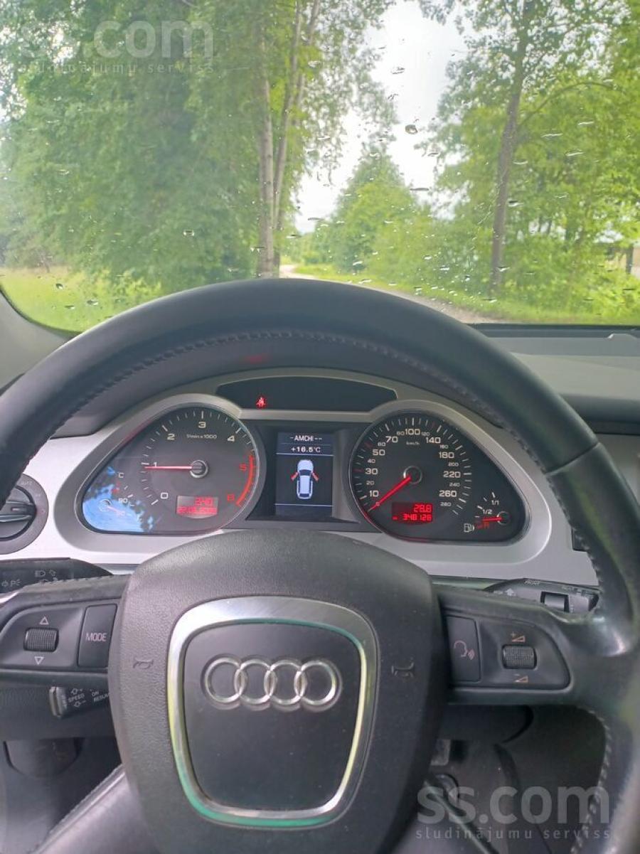 Black Audi A6 2008 in Jelgava, with an engine capacity of 2.00 L and mileage of 348 thousand km for 2950 €, photo 6 on AUTOMOTO.COM.LV