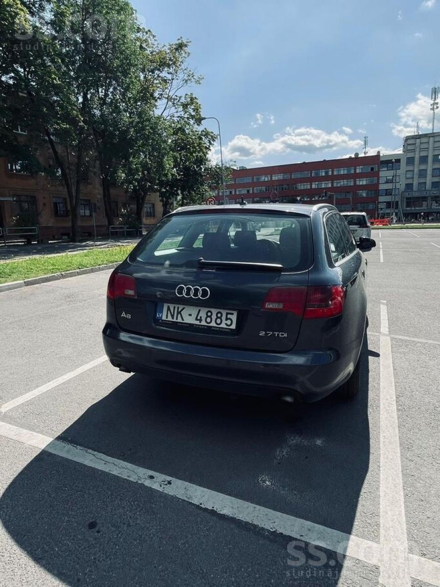 Black Audi A6 2008 in Riga, with an engine capacity of 2.70 L and mileage of 291 thousand km for 4300 €, photo 4 on AUTOMOTO.COM.LV
