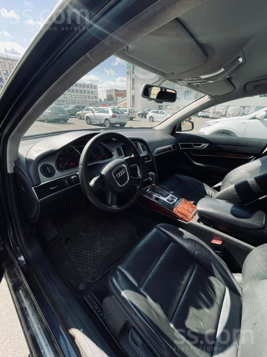 Black Audi A6 2008 in Riga, with an engine capacity of 2.70 L and mileage of 291 thousand km for 4300 €, photo 8 on AUTOMOTO.COM.LV
