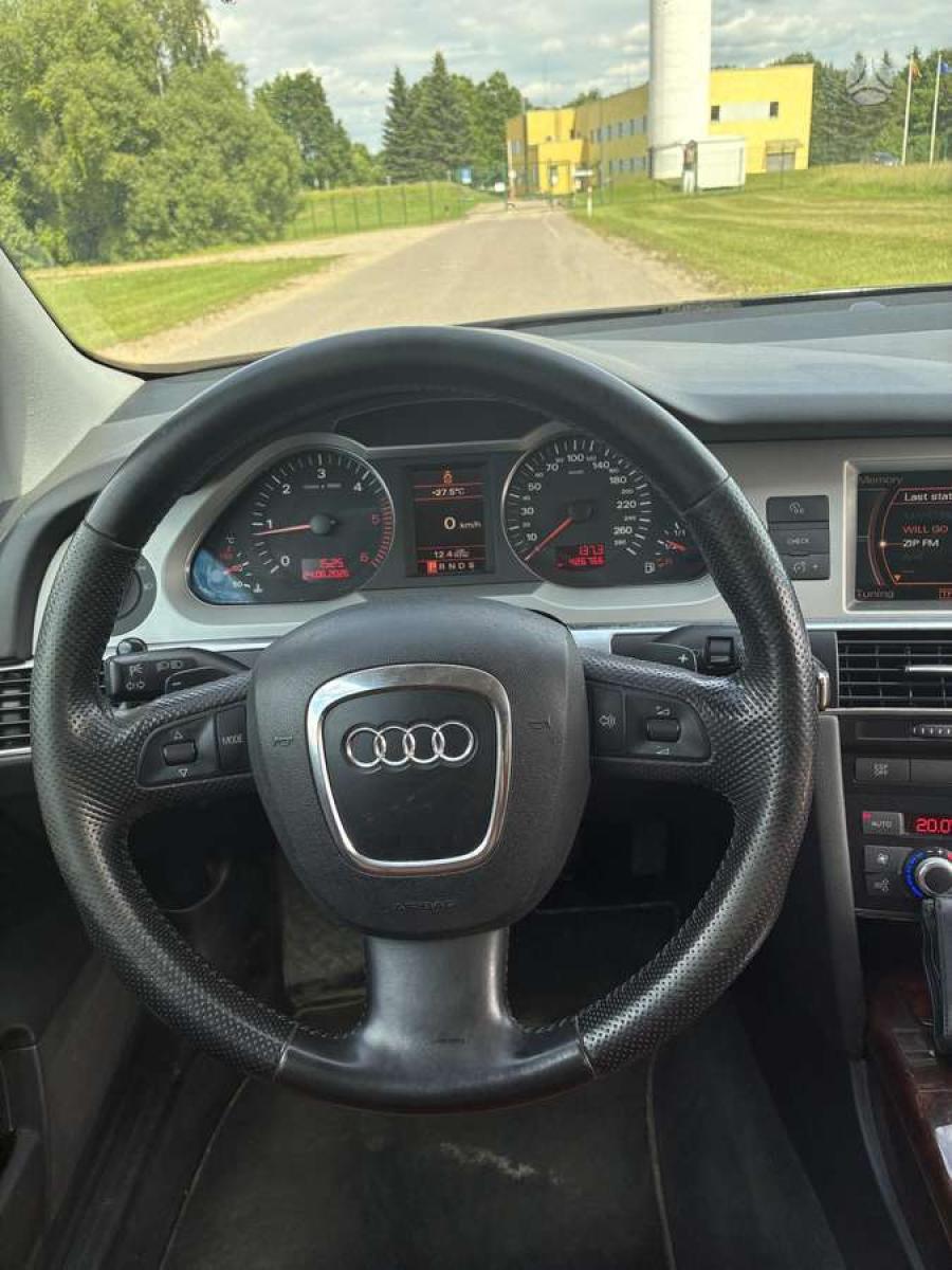 Black Audi A6 2008 in Kaunas, with an engine capacity of 2.70 L and mileage of 426 thousand km for 4450 €, photo 11 on AUTOMOTO.COM.LV