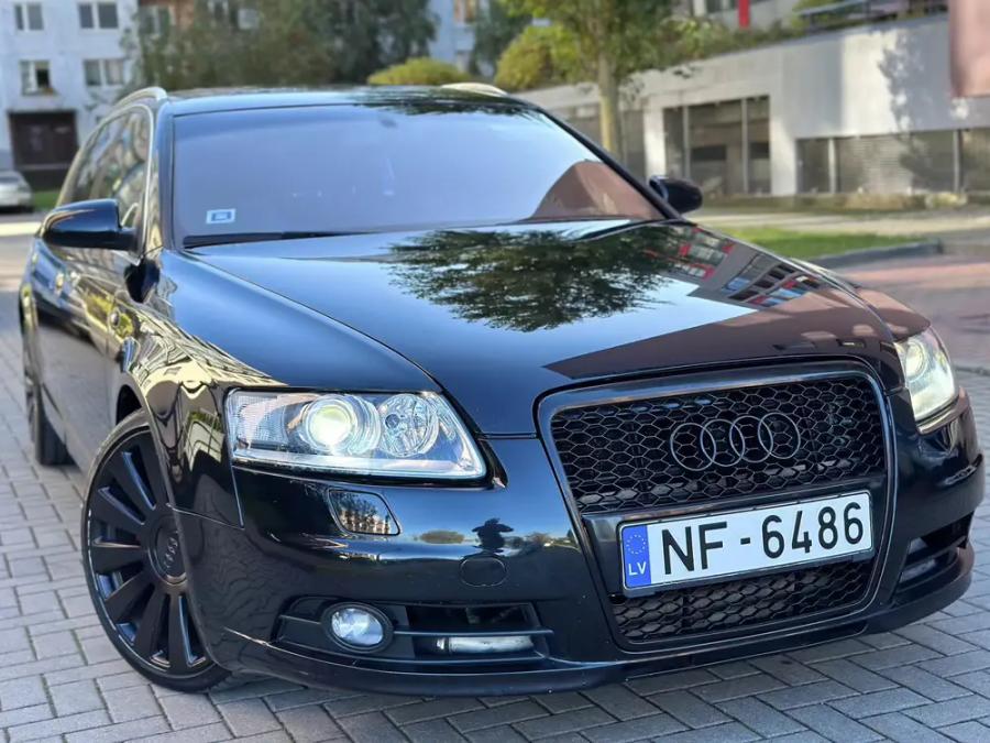 Black Audi A6 2008 in Riga, with an engine capacity of 3.00 L and mileage of 312 thousand km for 4490 €, photo 1 on AUTOMOTO.COM.LV