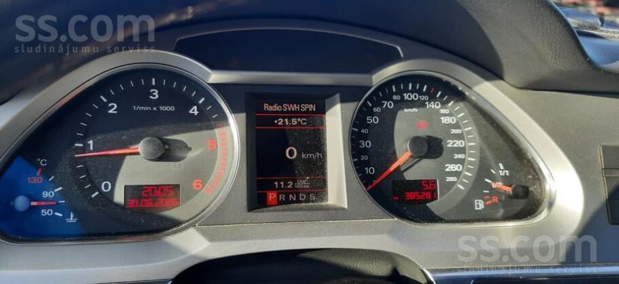 Melns Audi A6 2008 Ventspils, ar dzinēja tilpumu 3.00 L un nobraukumu 385 tūkst. km par 3300 €, foto 9 vietnē AUTOMOTO.COM.LV