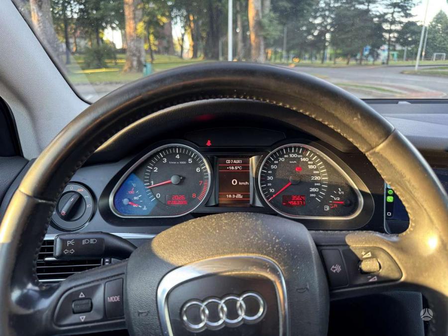 Black Audi A6 2008 in Plunge, with an engine capacity of 2.40 L and mileage of 456 thousand km for 3650 €, photo 15 on AUTOMOTO.COM.LV