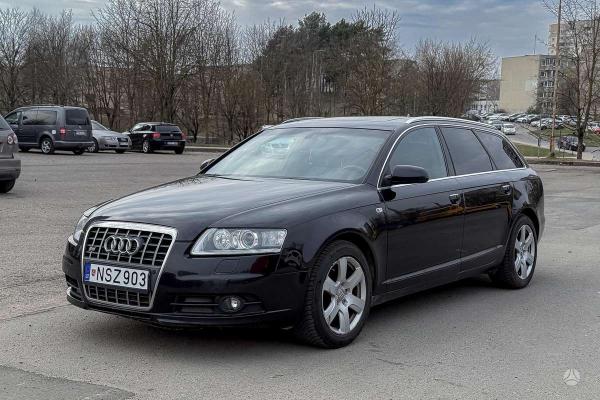 Black Audi A6 2008 in Vilnius, with an engine capacity of 2.97 L and mileage of 386 thousand km for 3200 €, photo 1 on AUTOMOTO.COM.LV
