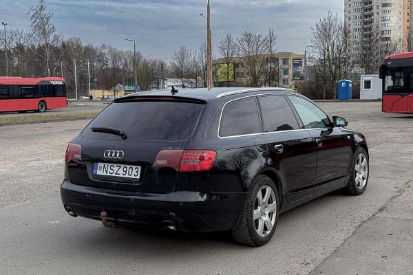 Black Audi A6 2008 in Vilnius, with an engine capacity of 2.97 L and mileage of 386 thousand km for 3200 €, photo 6 on AUTOMOTO.COM.LV