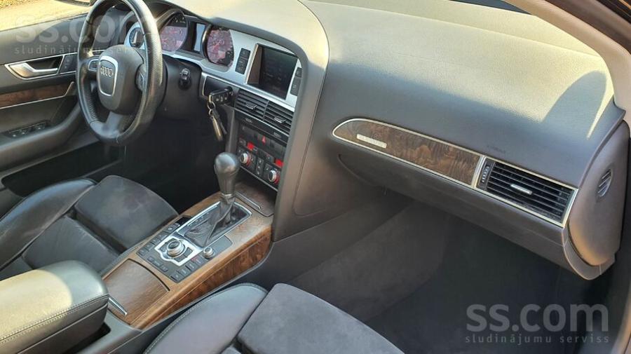 Black Audi A6 2009 in Riga, with an engine capacity of 2.70 L and mileage of 254 thousand km for 5795 €, photo 8 on AUTOMOTO.COM.LV