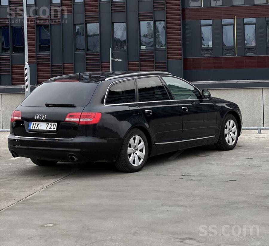 Black Audi A6 2009 in Riga, with an engine capacity of 2.00 L and mileage of 368 thousand km for 4750 €, photo 6 on AUTOMOTO.COM.LV