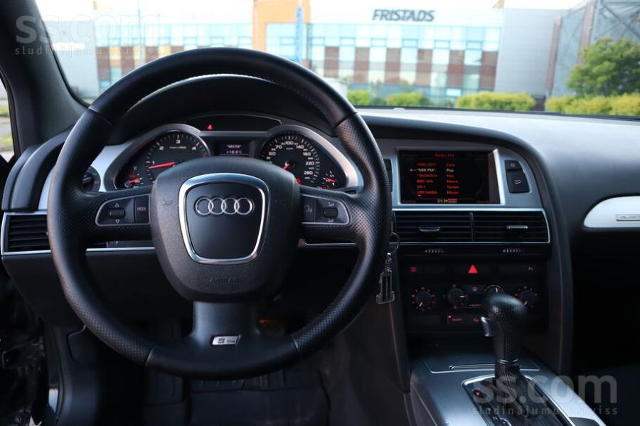 Black Audi A6 2009 in Riga, with an engine capacity of 3.00 L and mileage of 316 thousand km for 5990 €, photo 15 on AUTOMOTO.COM.LV