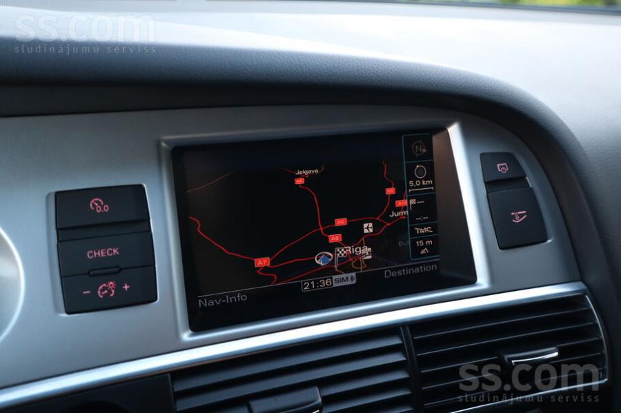 Black Audi A6 2009 in Riga, with an engine capacity of 3.00 L and mileage of 316 thousand km for 5990 €, photo 20 on AUTOMOTO.COM.LV