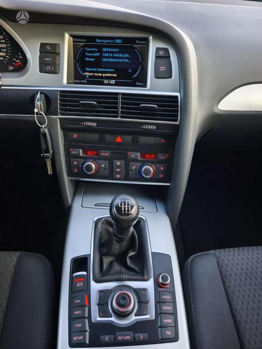 Black Audi A6 2009 in Druskininkai, with an engine capacity of 2.70 L and mileage of 291 thousand km for 4350 €, photo 14 on AUTOMOTO.COM.LV