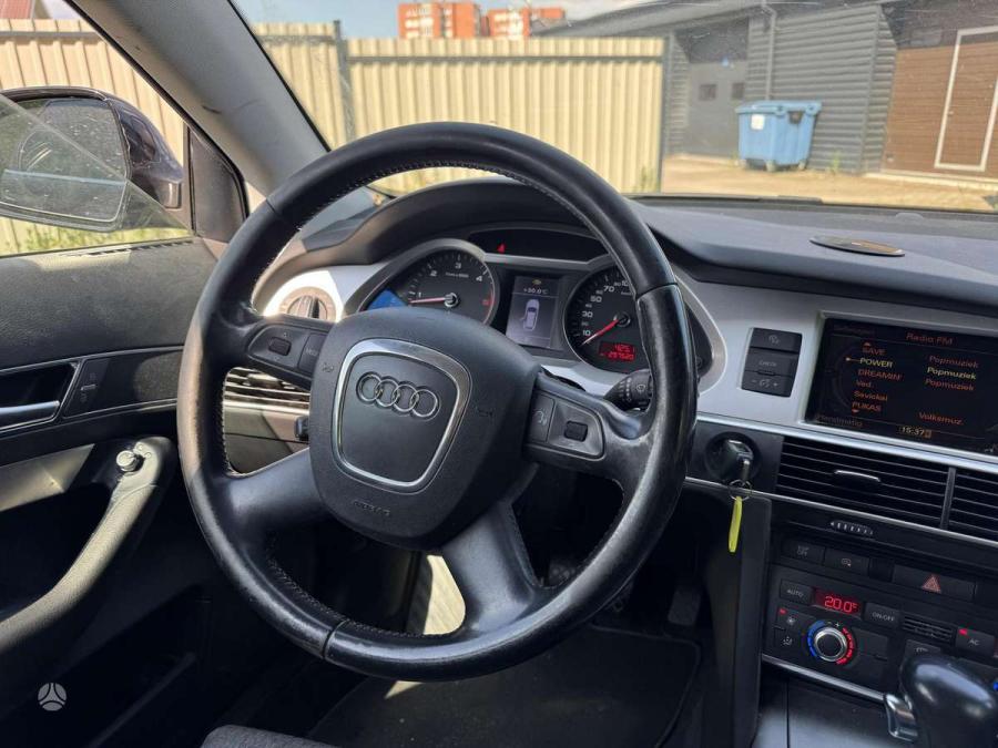 Black Audi A6 2009 in Alytus, with an engine capacity of 3.00 L and mileage of 298 thousand km for 4450 €, photo 12 on AUTOMOTO.COM.LV