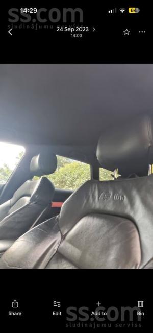 Melns Audi A6 2009 Tukums, ar dzinēja tilpumu 3.00 L un nobraukumu 320 tūkst. km par 3500 €, foto 7 vietnē AUTOMOTO.COM.LV