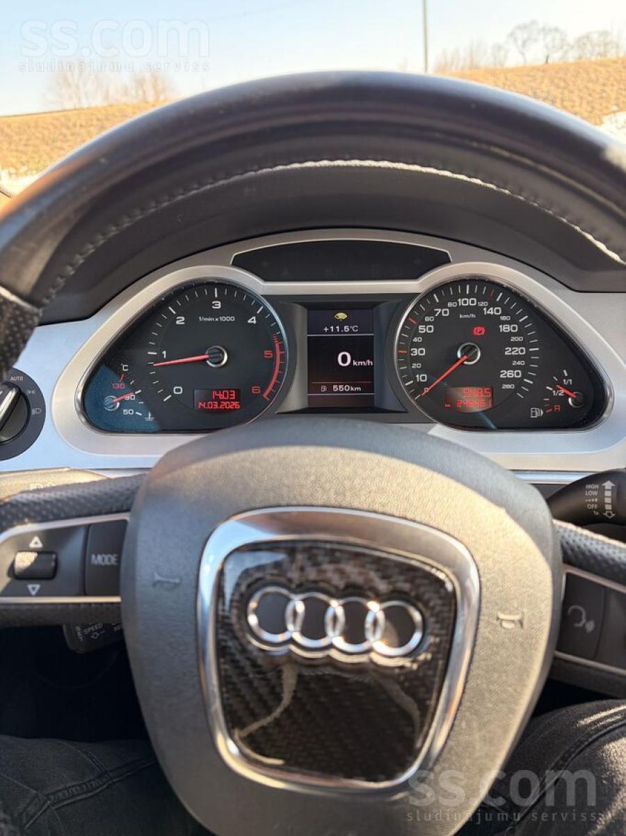 Black Audi A6 2009 in Daugavpils, with an engine capacity of 3.00 L and mileage of 255 thousand km for 5990 €, photo 15 on AUTOMOTO.COM.LV