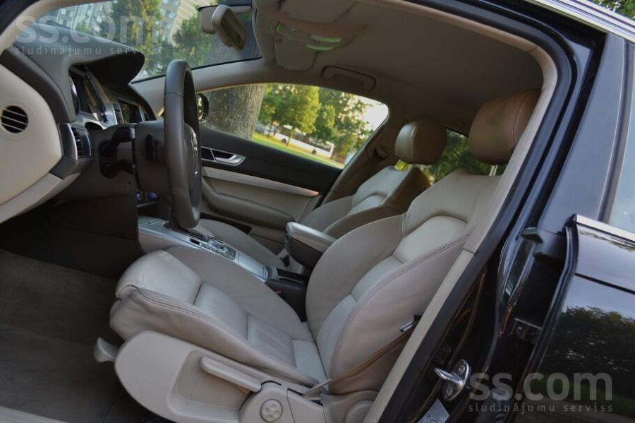 Black Audi A6 2009 in Jelgava, with an engine capacity of 2.70 L and mileage of 0 thousand km for 4990 €, photo 13 on AUTOMOTO.COM.LV