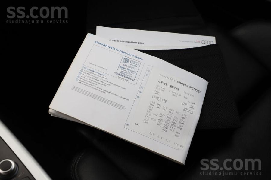 Черный Ауди А6 2009 в Тукумс, объемом двигателя 3.00 л и пробегом 299 тыс. км за 5900 €, фото 18 на AUTOMOTO.COM.LV