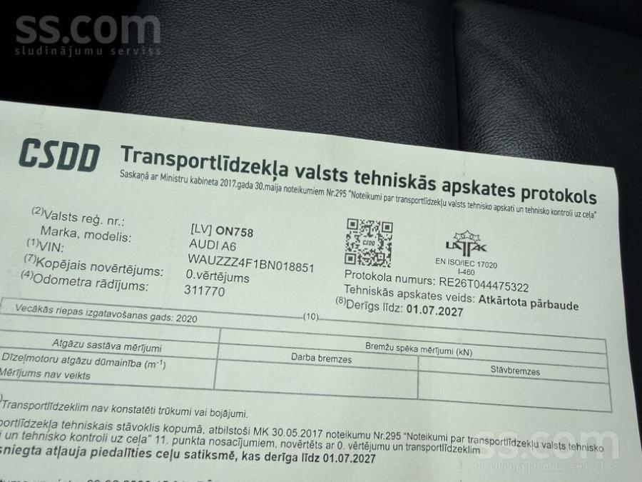 Black Audi A6 2010 in Rezekne, with an engine capacity of 2.00 L and mileage of 0 thousand km for 5450 €, photo 12 on AUTOMOTO.COM.LV