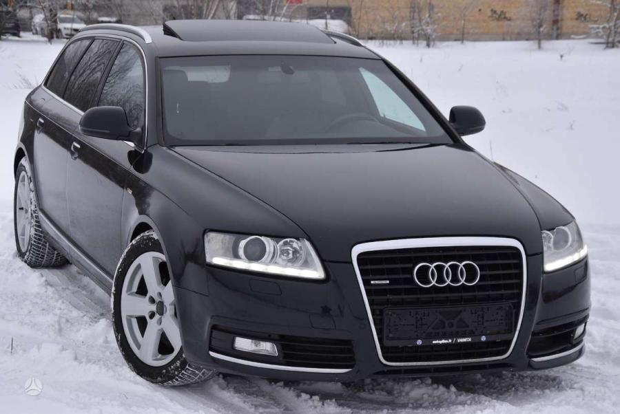 Black Audi A6 2011 in Vilnius, with an engine capacity of 2.97 L and mileage of 362 thousand km for 6500 €, photo 1 on AUTOMOTO.COM.LV