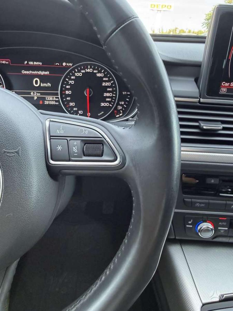 Black Audi A6 2011 in Kaunas, with an engine capacity of 2.97 L and mileage of 290 thousand km for 9490 €, photo 15 on AUTOMOTO.COM.LV
