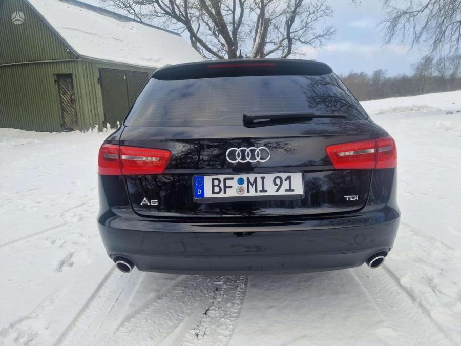 Black Audi A6 2012 in Anyksciai, with an engine capacity of 2.97 L and mileage of 329 thousand km for 7450 €, photo 6 on AUTOMOTO.COM.LV