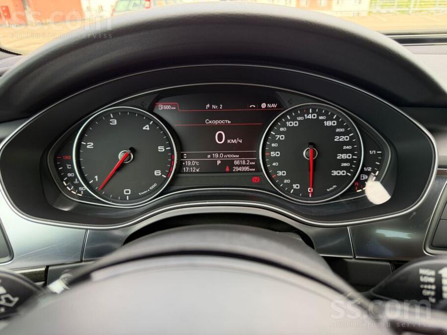 Black Audi A6 2012 in Riga, with an engine capacity of 3.00 L and mileage of 295 thousand km for 15900 €, photo 12 on AUTOMOTO.COM.LV