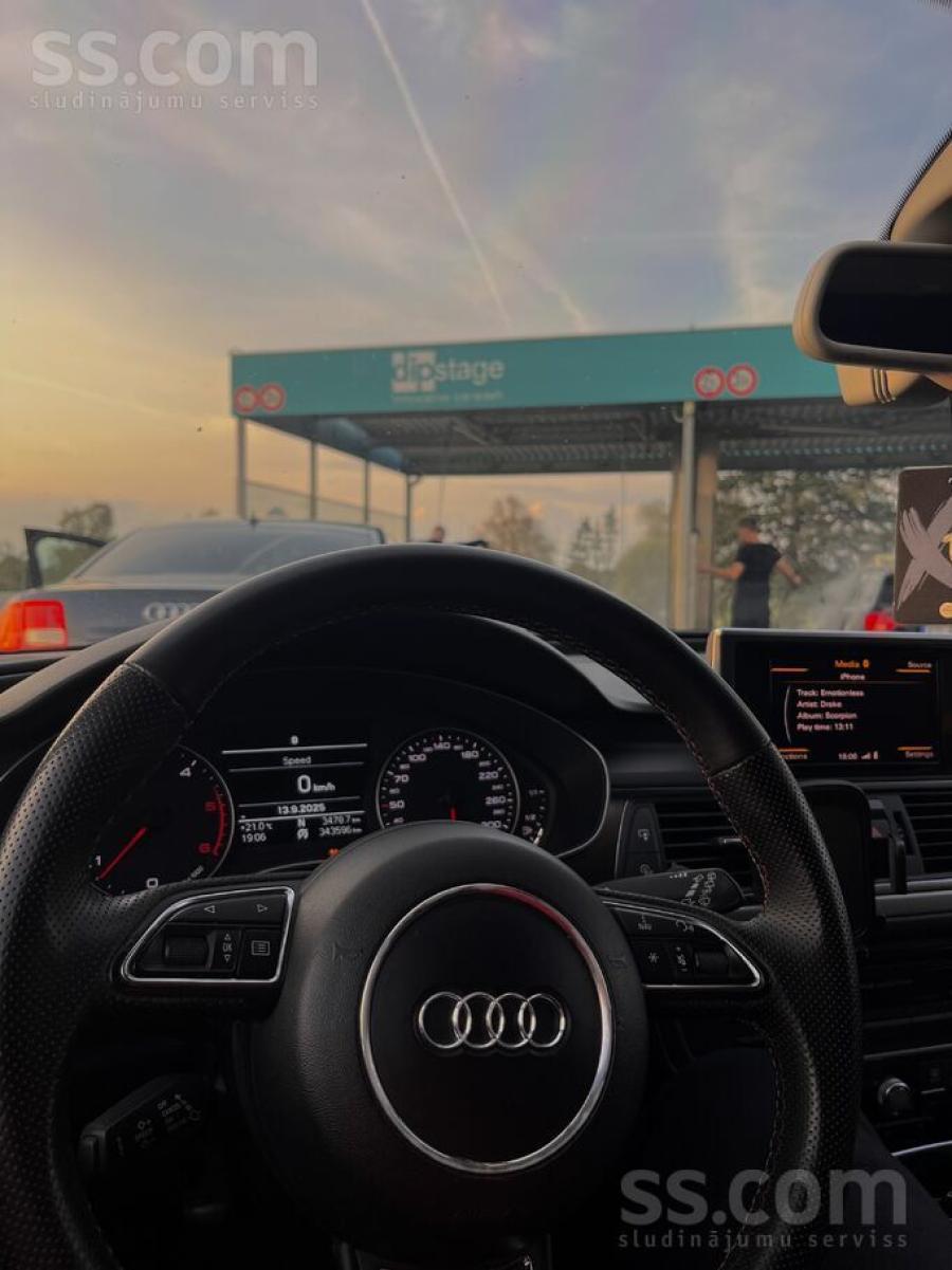 Black Audi A6 2012 in Riga, with an engine capacity of 3.00 L and mileage of 346 thousand km for 12000 €, photo 8 on AUTOMOTO.COM.LV