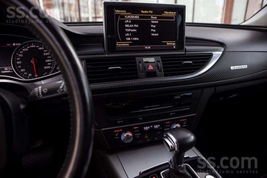 Black Audi A6 2012 in Dobele, with an engine capacity of 3.00 L and mileage of 249 thousand km for 8500 €, photo 12 on AUTOMOTO.COM.LV