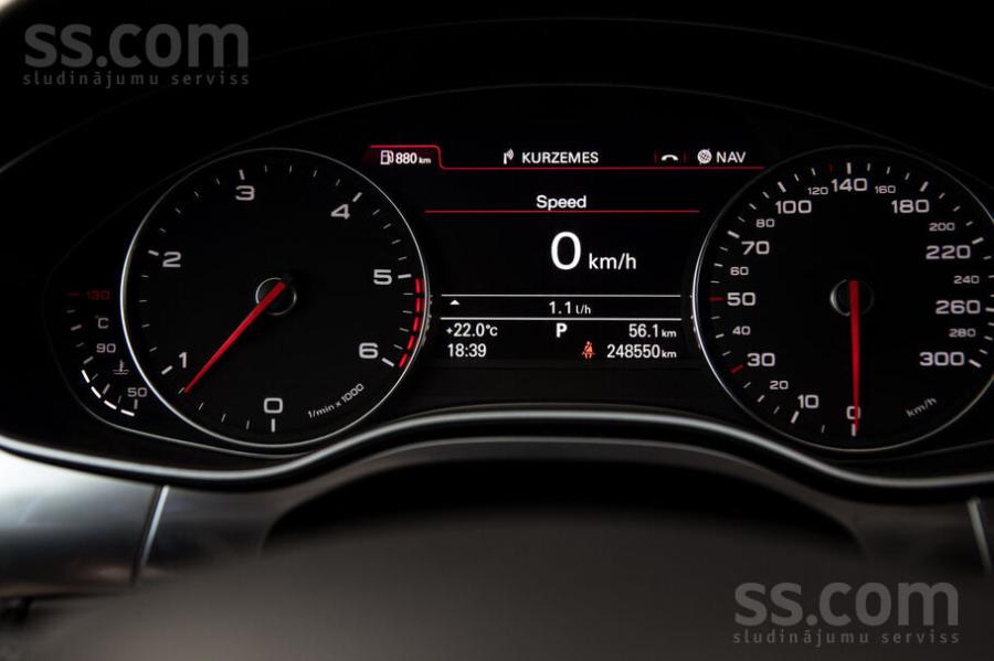 Black Audi A6 2012 in Dobele, with an engine capacity of 3.00 L and mileage of 249 thousand km for 8500 €, photo 13 on AUTOMOTO.COM.LV