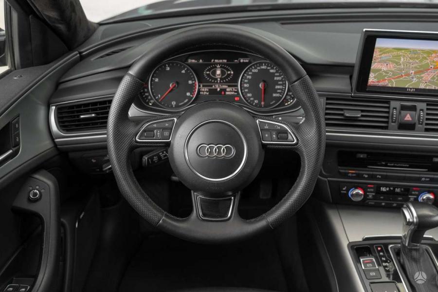 Melns Audi A6 2012 Viļņa, ar dzinēja tilpumu 2.97 L un nobraukumu 301 tūkst. km par 11950 €, foto 23 vietnē AUTOMOTO.COM.LV