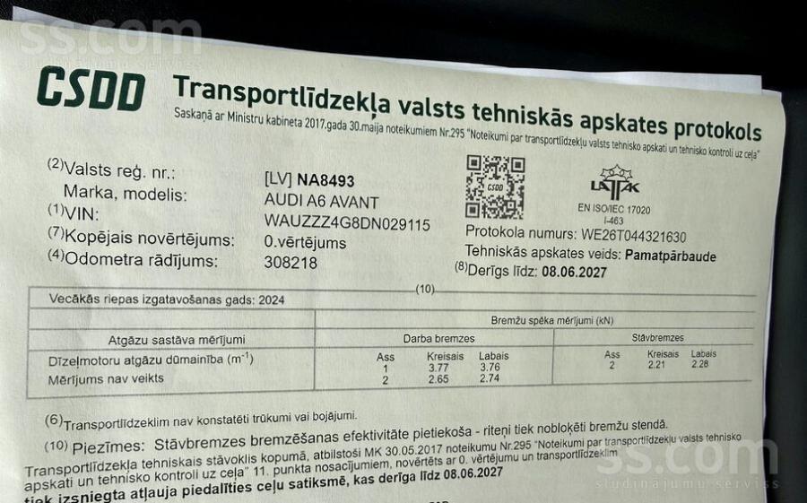 Black Audi A6 2012 in Riga, with an engine capacity of 3.00 L and mileage of 0 thousand km for 9990 €, photo 10 on AUTOMOTO.COM.LV