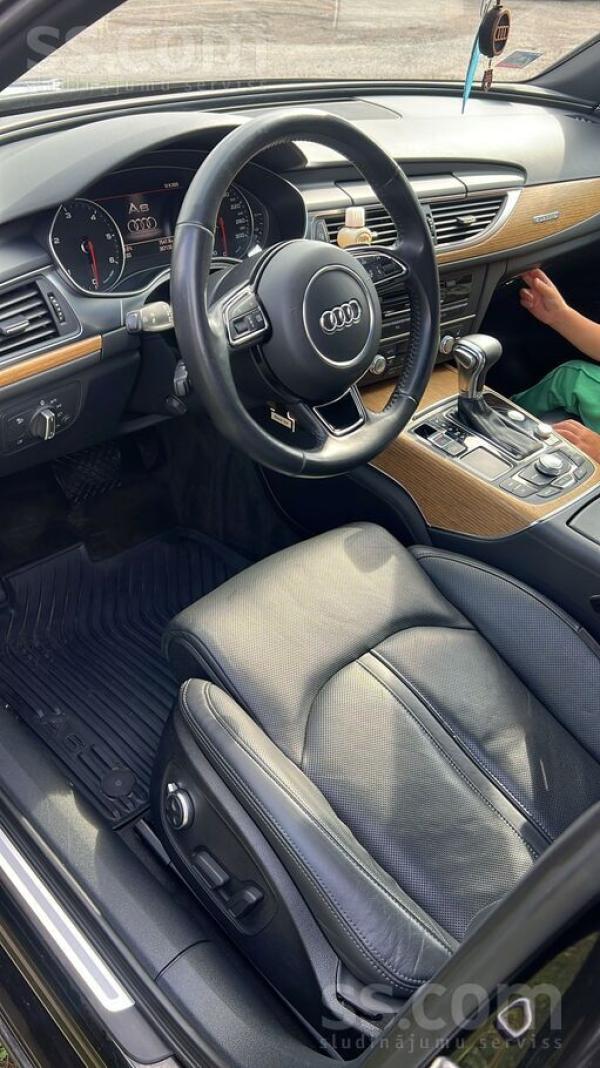 Black Audi A6 2012 in Saldus, with an engine capacity of 3.00 L and mileage of 364 thousand km for 11500 €, photo 6 on AUTOMOTO.COM.LV