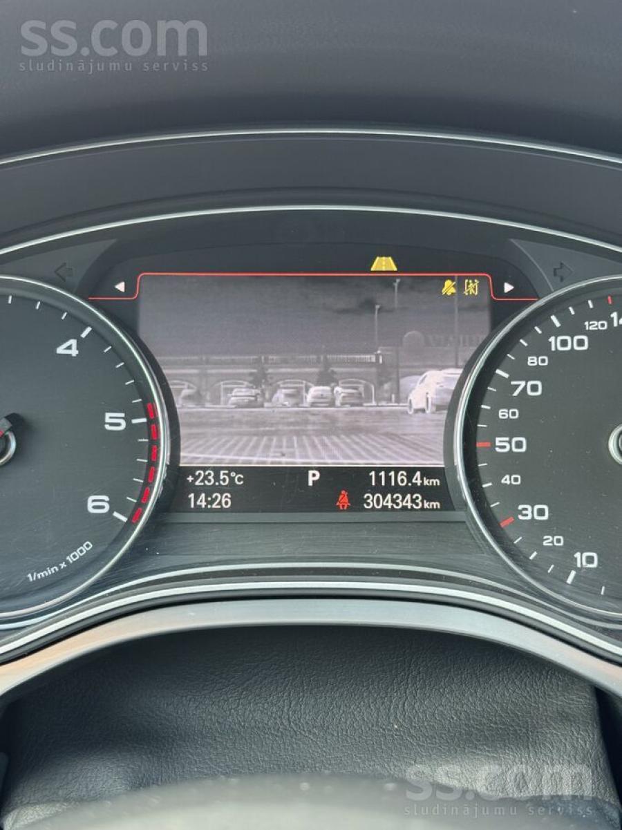 Black Audi A6 2012 in Riga, with an engine capacity of 3.00 L and mileage of 303 thousand km for 10800 €, photo 13 on AUTOMOTO.COM.LV
