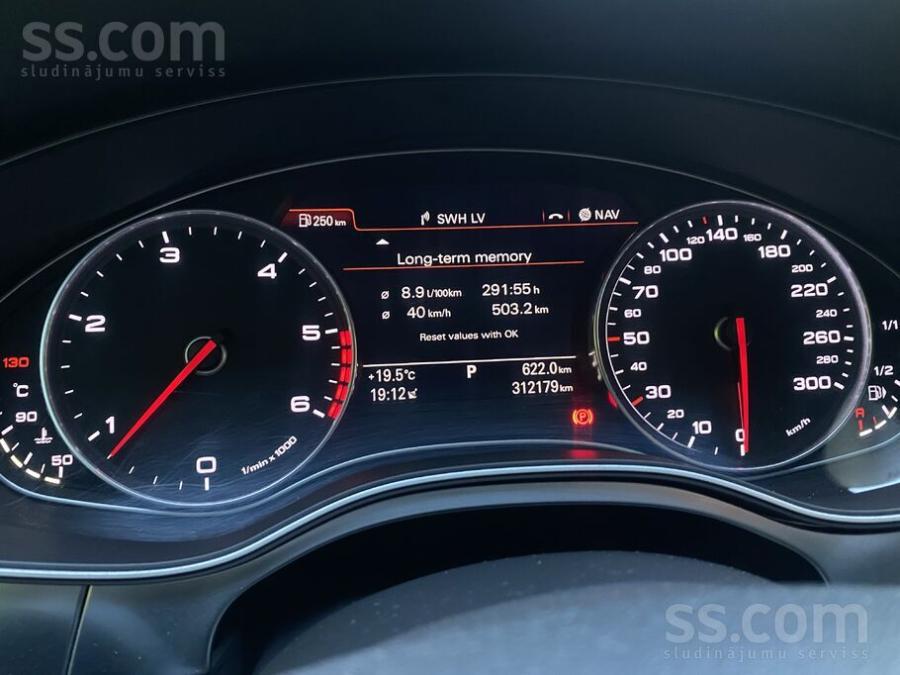 Black Audi A6 2012 in Liepaja, with an engine capacity of 3.00 L and mileage of 312 thousand km for 9800 €, photo 12 on AUTOMOTO.COM.LV