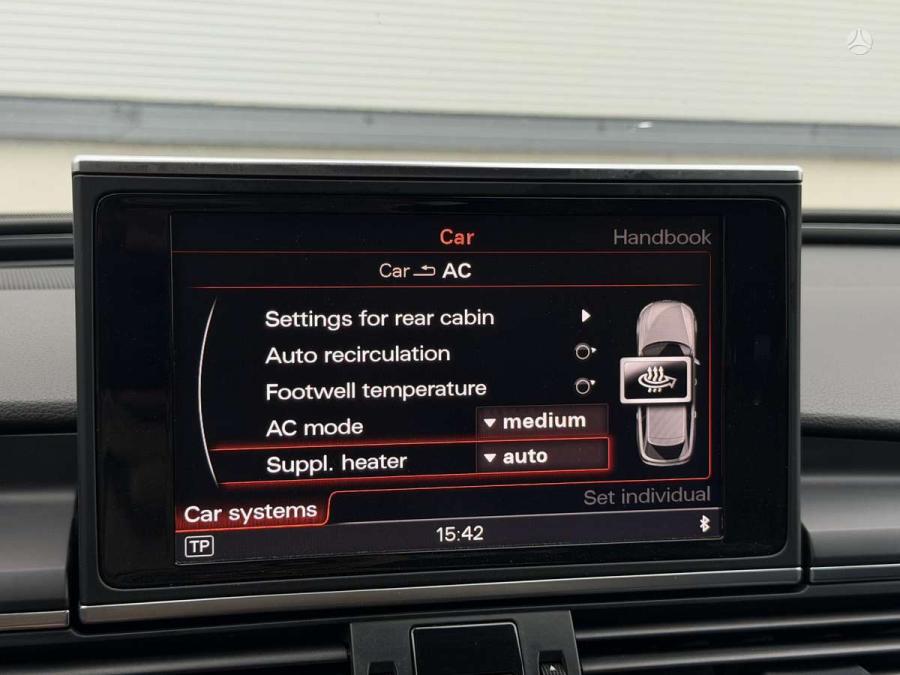 Black Audi A6 2012 in Utena, with an engine capacity of 2.97 L and mileage of 255 thousand km for 12950 €, photo 30 on AUTOMOTO.COM.LV