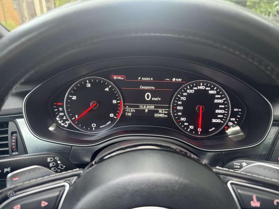 Melns Audi A6 2012 Viļņa, ar dzinēja tilpumu 2.97 L un nobraukumu 224 tūkst. km par 10900 €, foto 25 vietnē AUTOMOTO.COM.LV