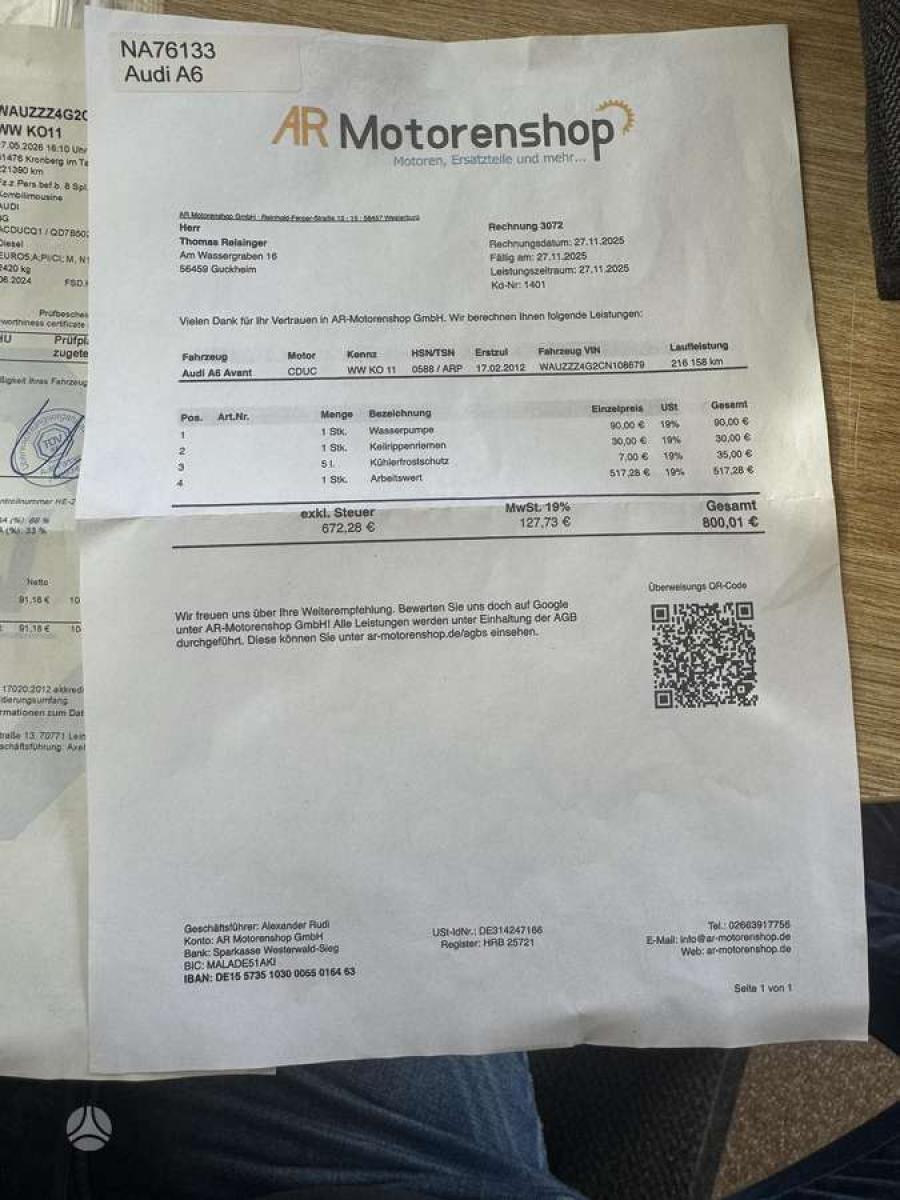 Melns Audi A6 2012 Viļņa, ar dzinēja tilpumu 2.97 L un nobraukumu 224 tūkst. km par 10900 €, foto 34 vietnē AUTOMOTO.COM.LV