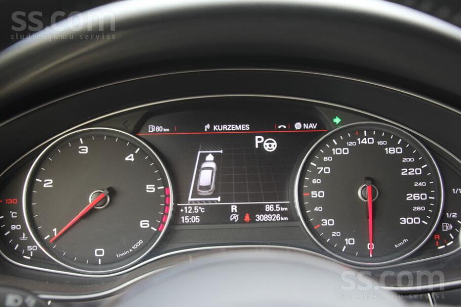 Black Audi A6 2013 in Tukums, with an engine capacity of 3.00 L and mileage of 308 thousand km for 11990 €, photo 27 on AUTOMOTO.COM.LV
