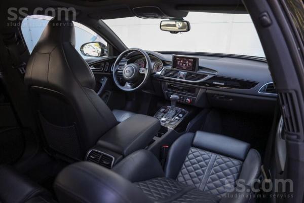 Black Audi A6 2013 in Riga, with an engine capacity of 3.00 L and mileage of 0 thousand km for 9495 €, photo 10 on AUTOMOTO.COM.LV