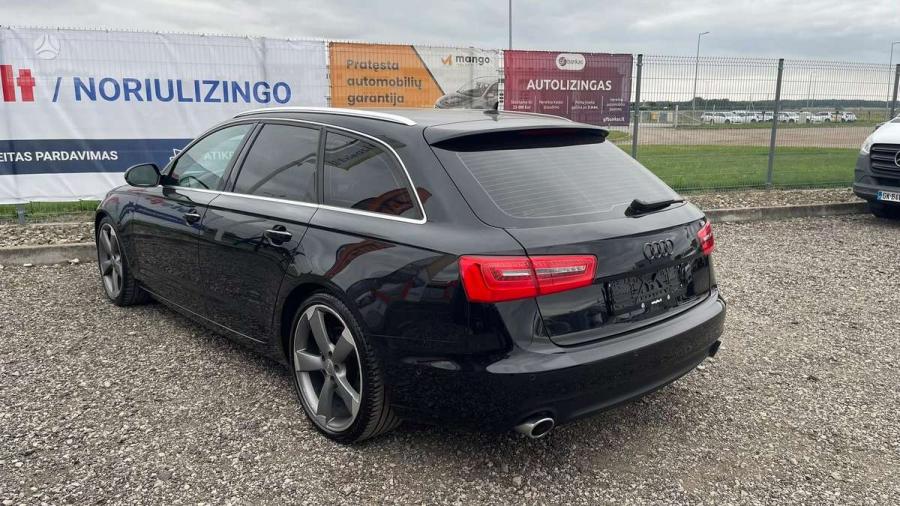 Black Audi A6 2013 in Marijampole, with an engine capacity of 3.00 L and mileage of 338 thousand km for 11600 €, photo 6 on AUTOMOTO.COM.LV