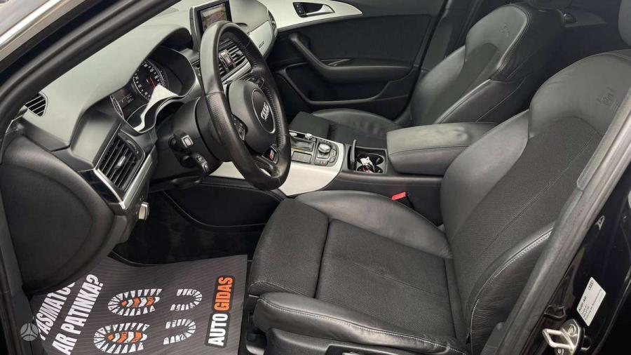 Black Audi A6 2013 in Marijampole, with an engine capacity of 3.00 L and mileage of 338 thousand km for 11600 €, photo 22 on AUTOMOTO.COM.LV